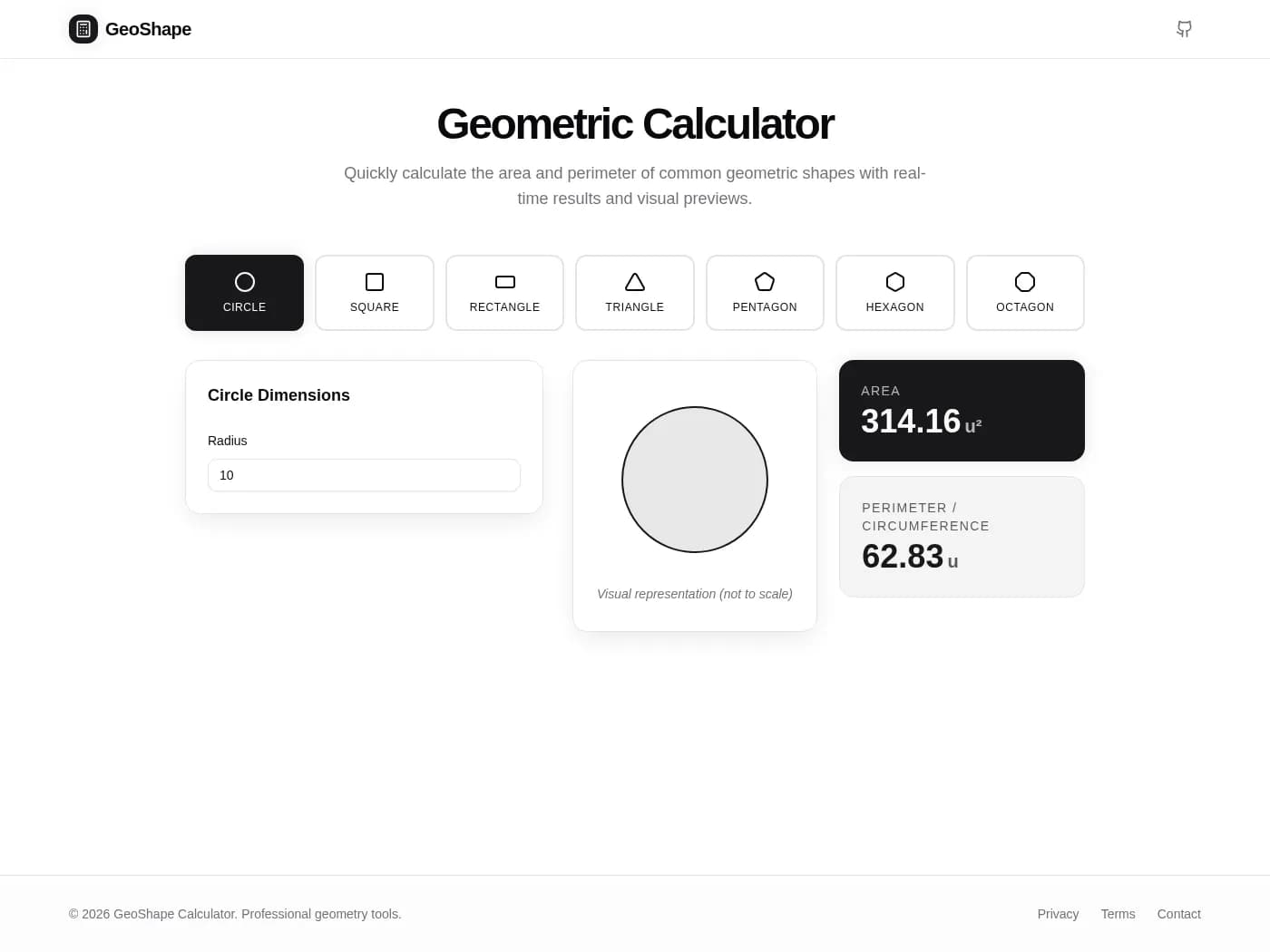GeoShape Calculator
