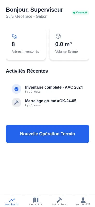 GeoTrace Forest App