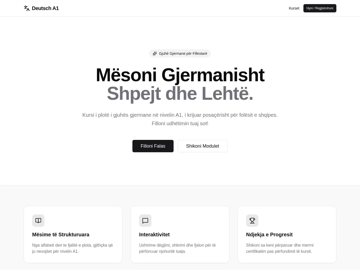 German A1 Course Web