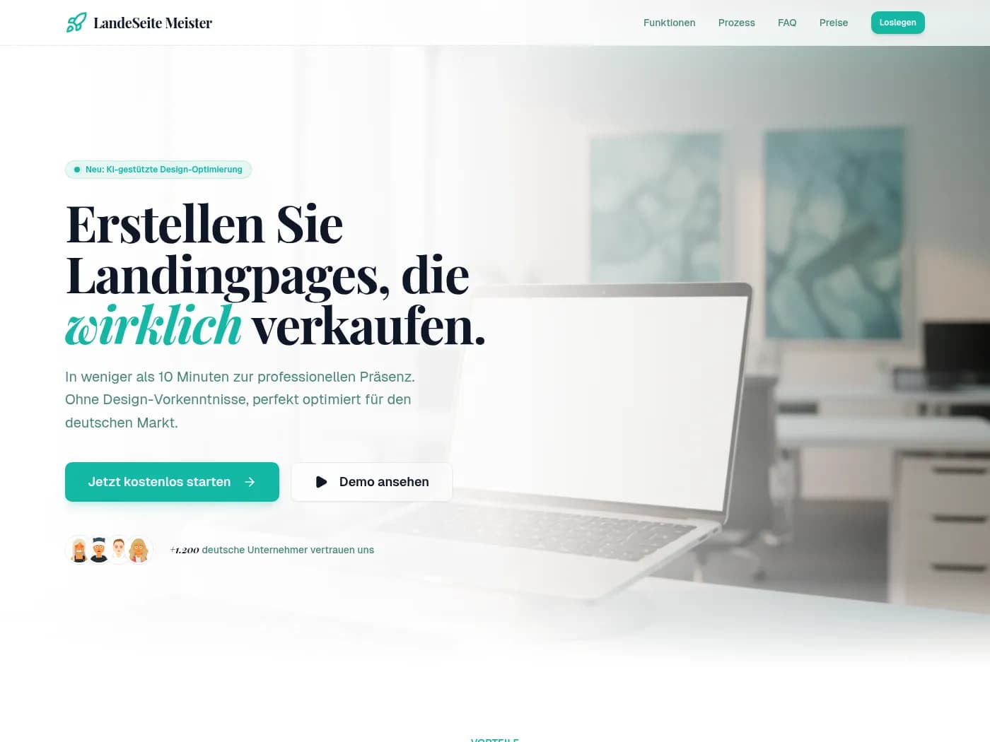German Landing Page Maker