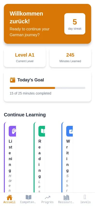 German Mastery App
