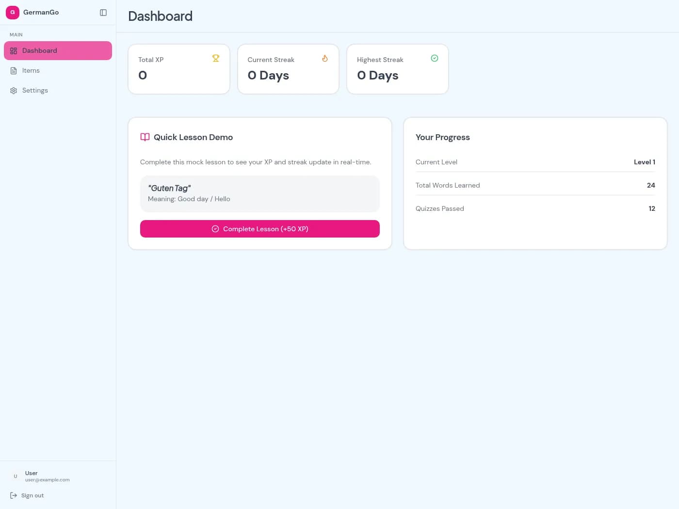 GermanGo Platform