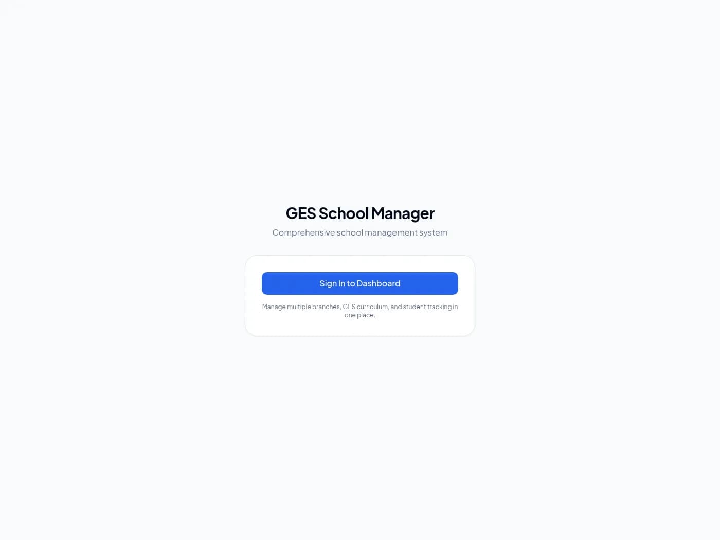 GES School Manager