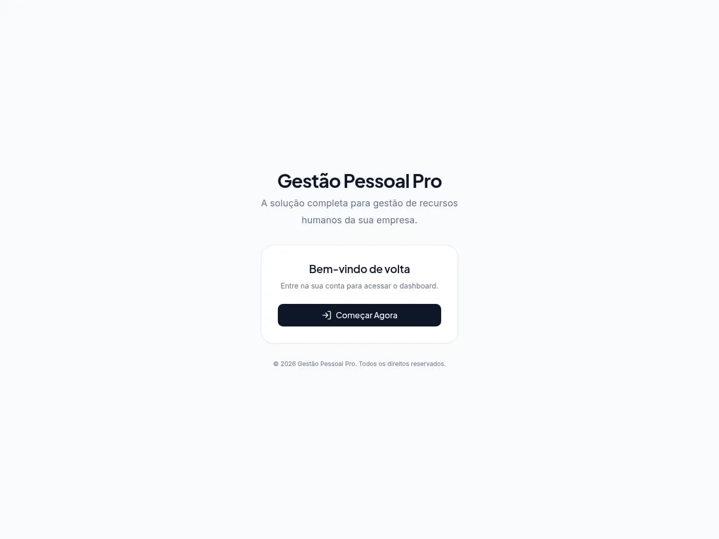 Gestão Pessoal Pro