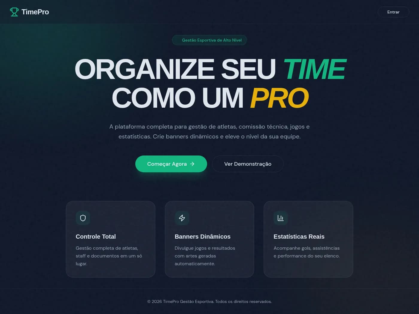 TimePro Gestão Esportiva