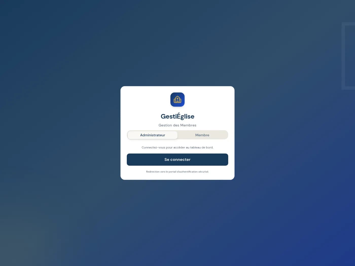 GestiÉglise Modern UI