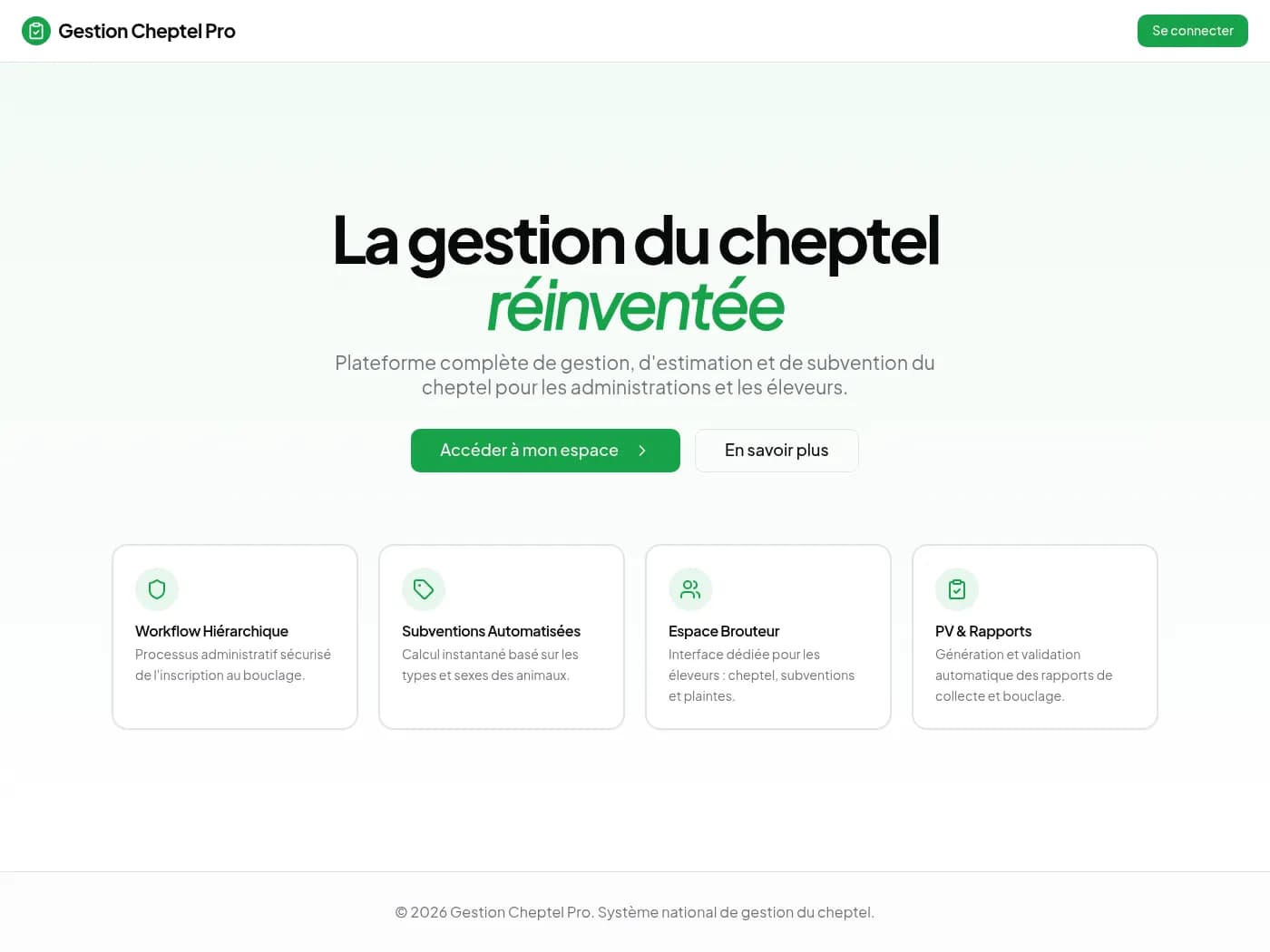 Gestion Cheptel Pro