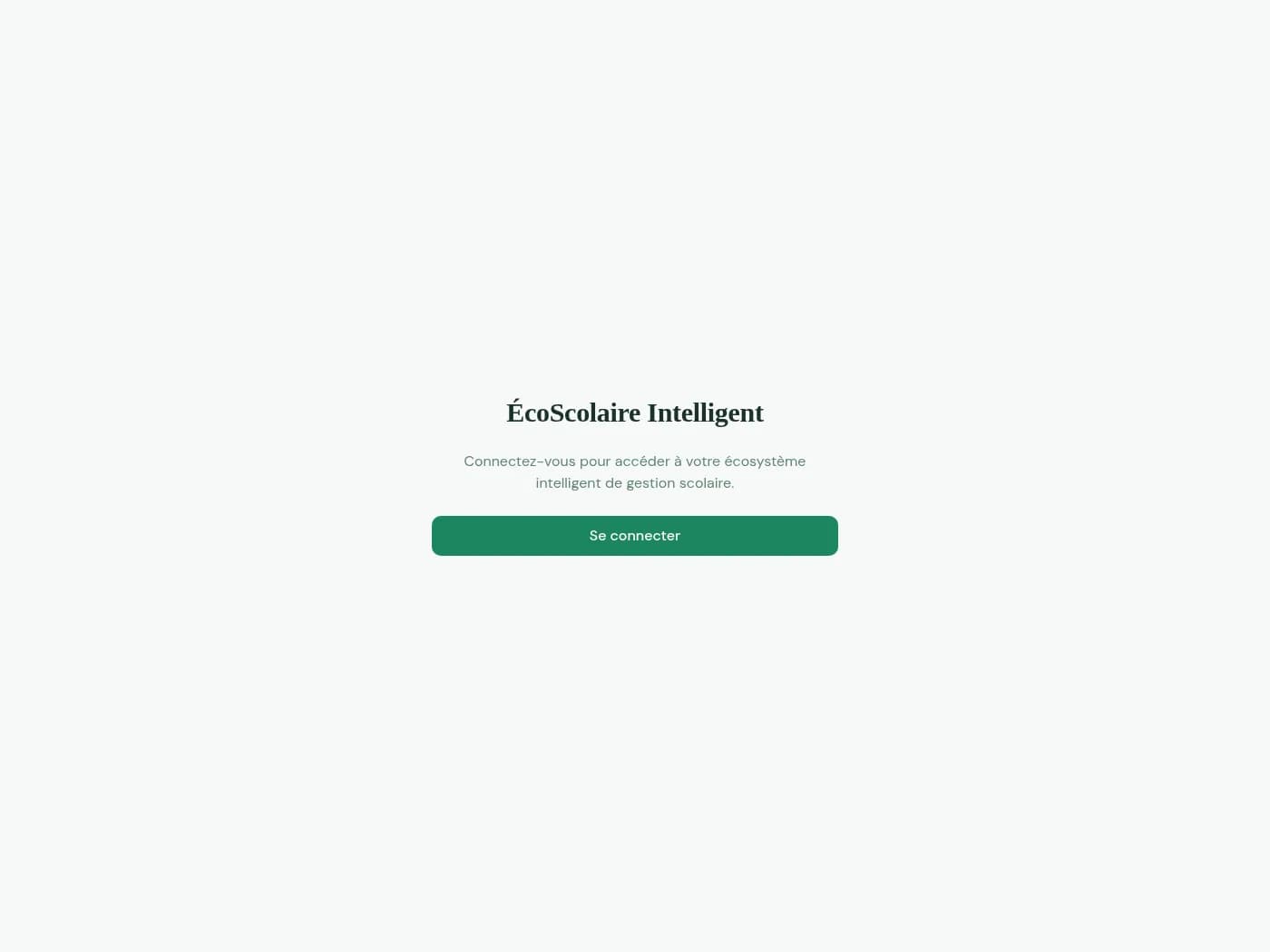 ÉcoScolaire Inteligent