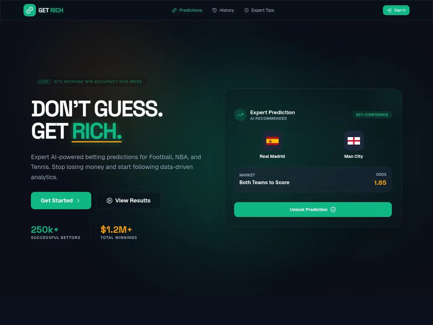 Get Rich Predictions