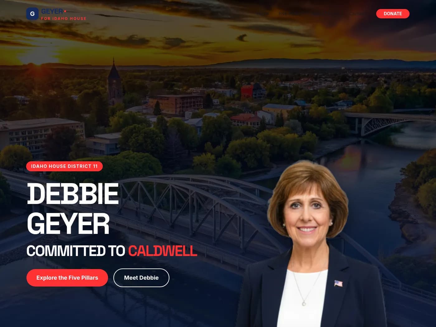 Geyer for Idaho One-Page Site