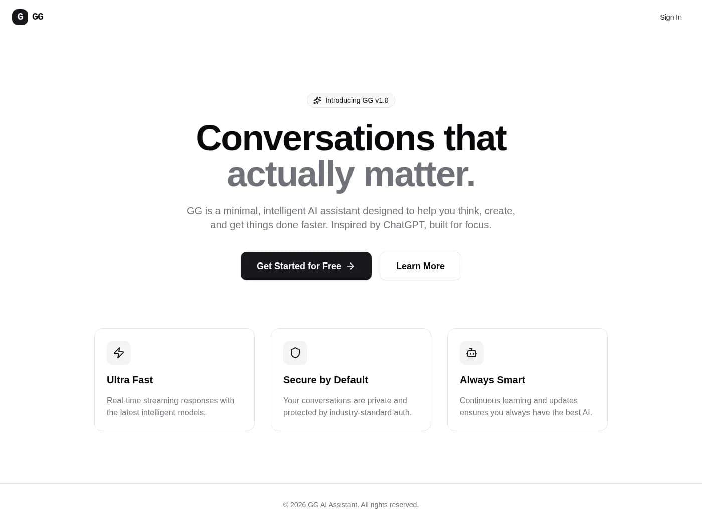 GG AI Chatbot