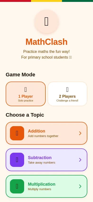 Math Quiz App