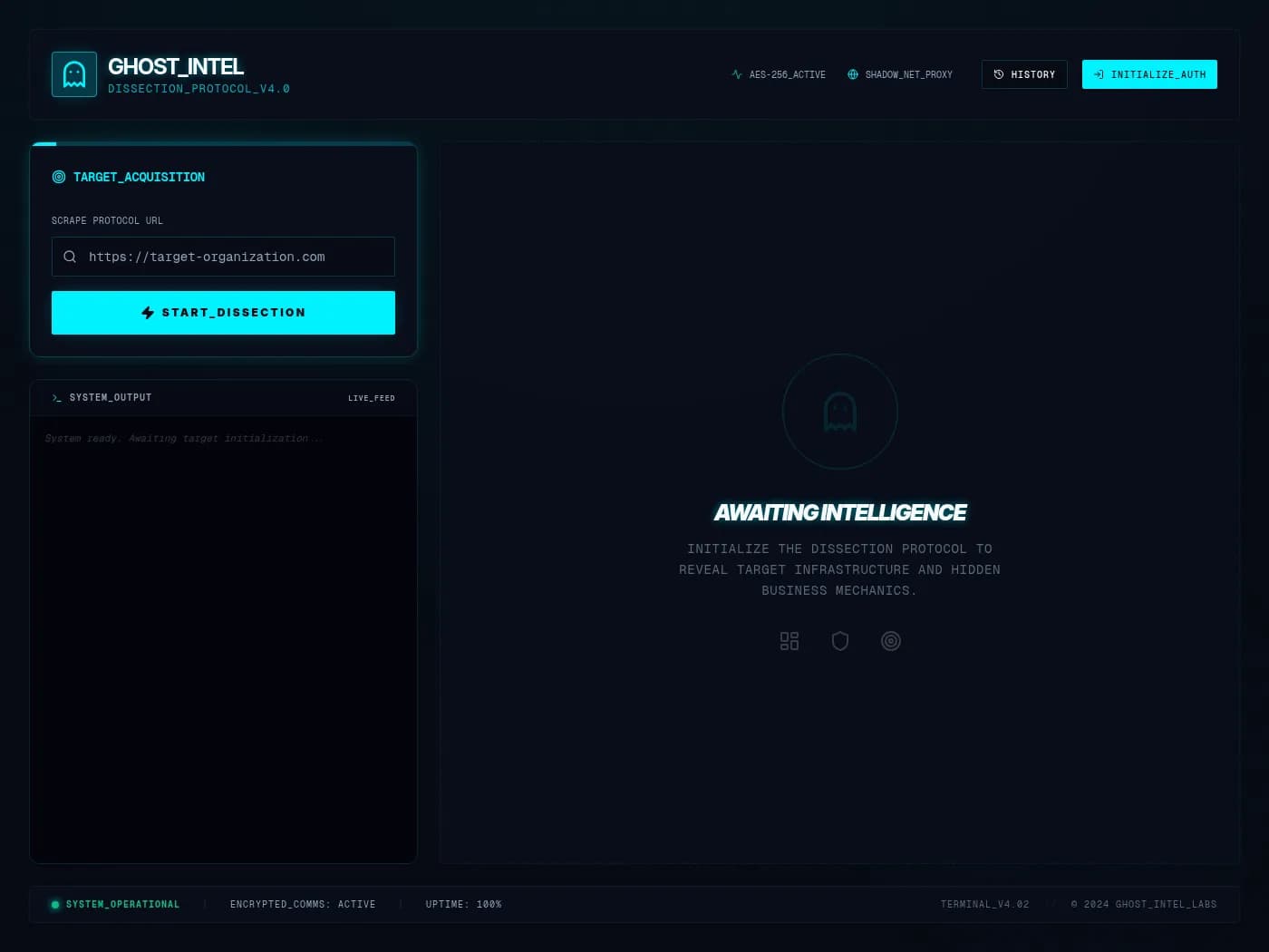 Ghost Intel Dashboard