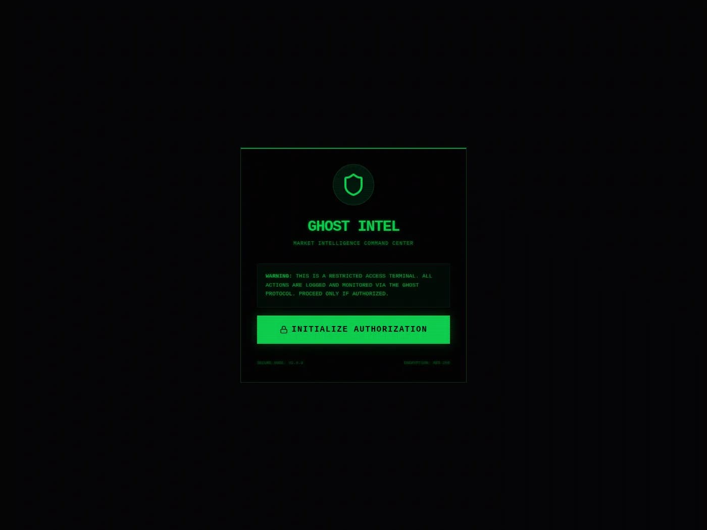 Ghost Intel Dashboard