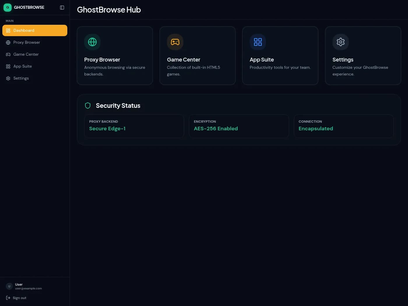 GhostBrowse Hub