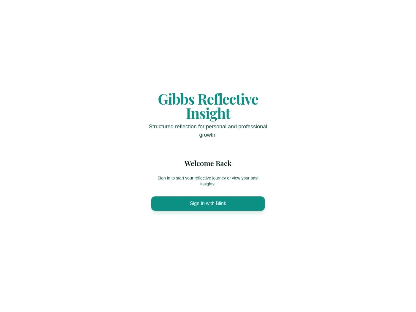 Gibbs Reflective Insight