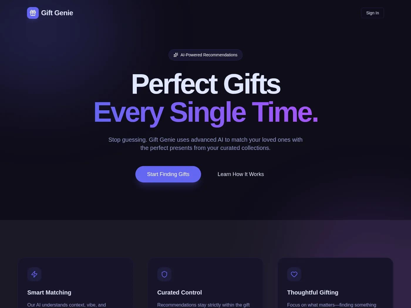Gift Genie Engine