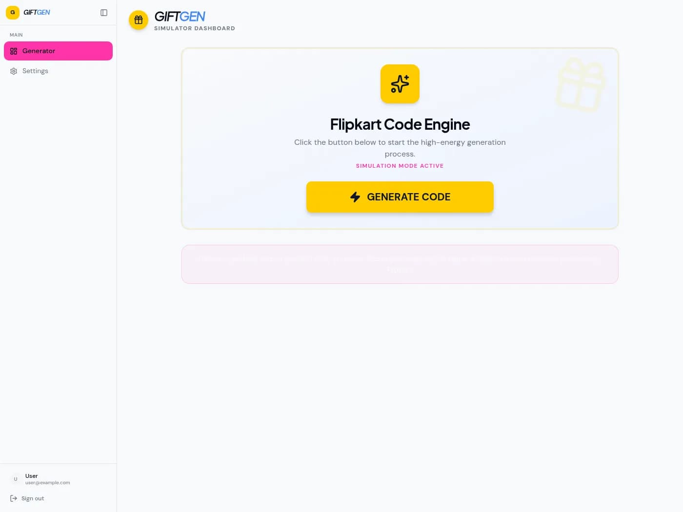 GiftCard Generator