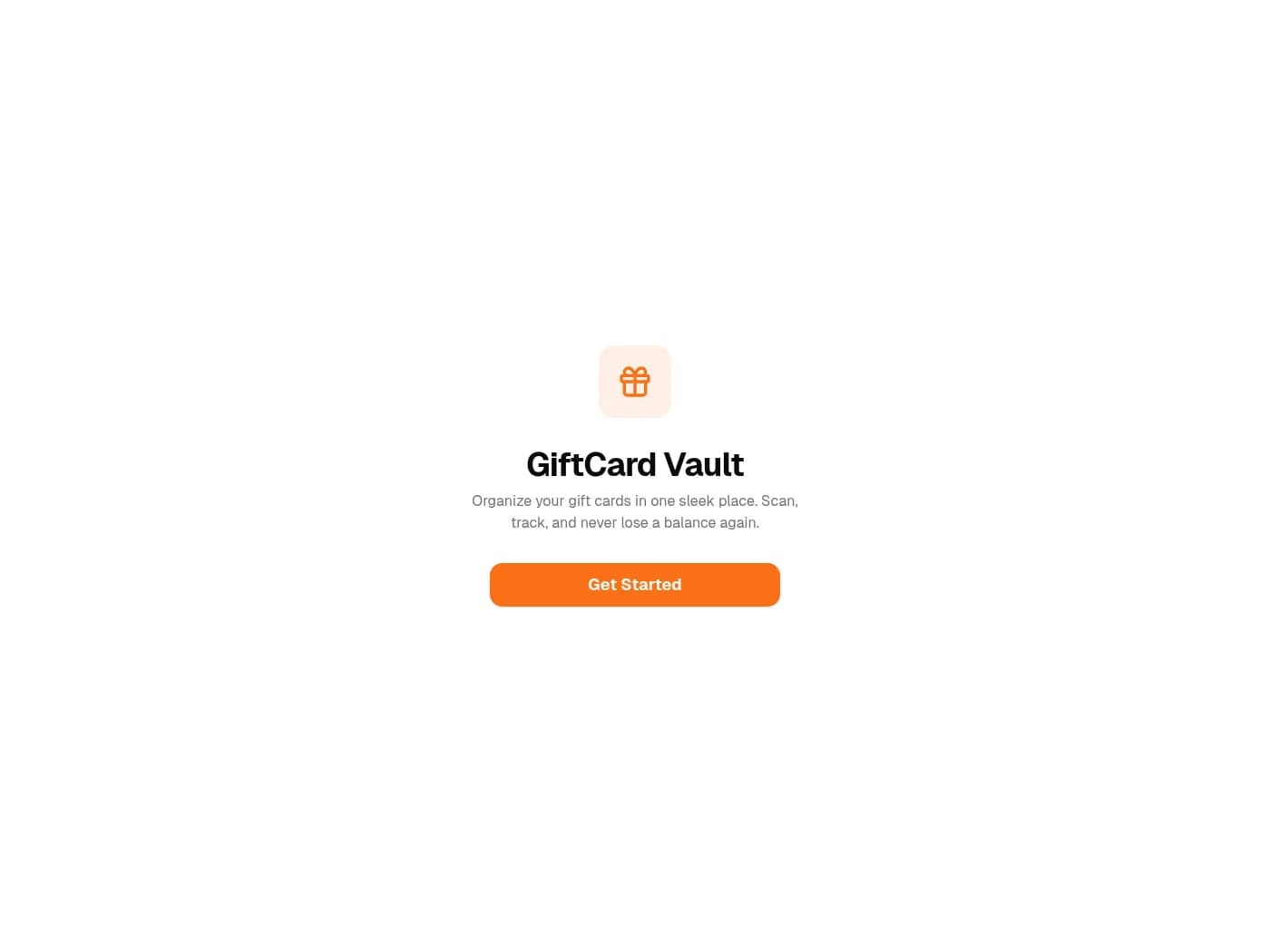 GiftCard Vault