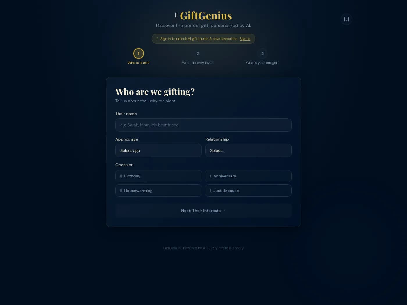 GiftGenius Web App