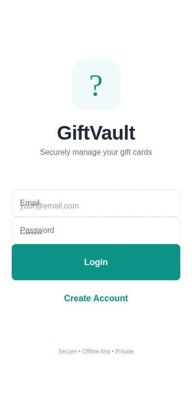 GiftVault Organizer