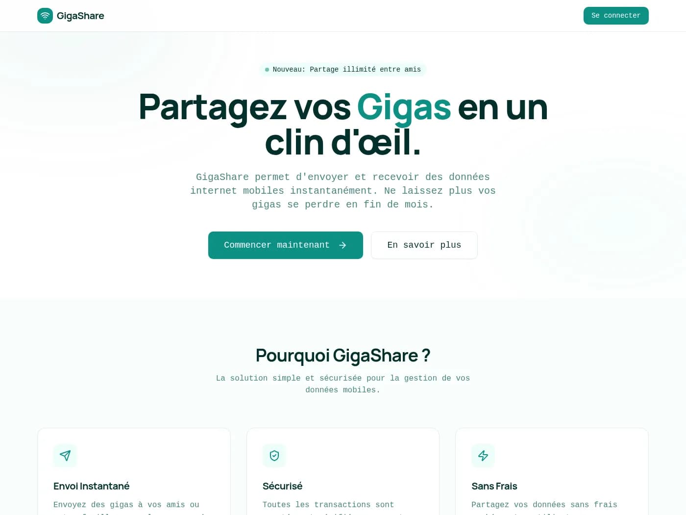 GigaShare Platform