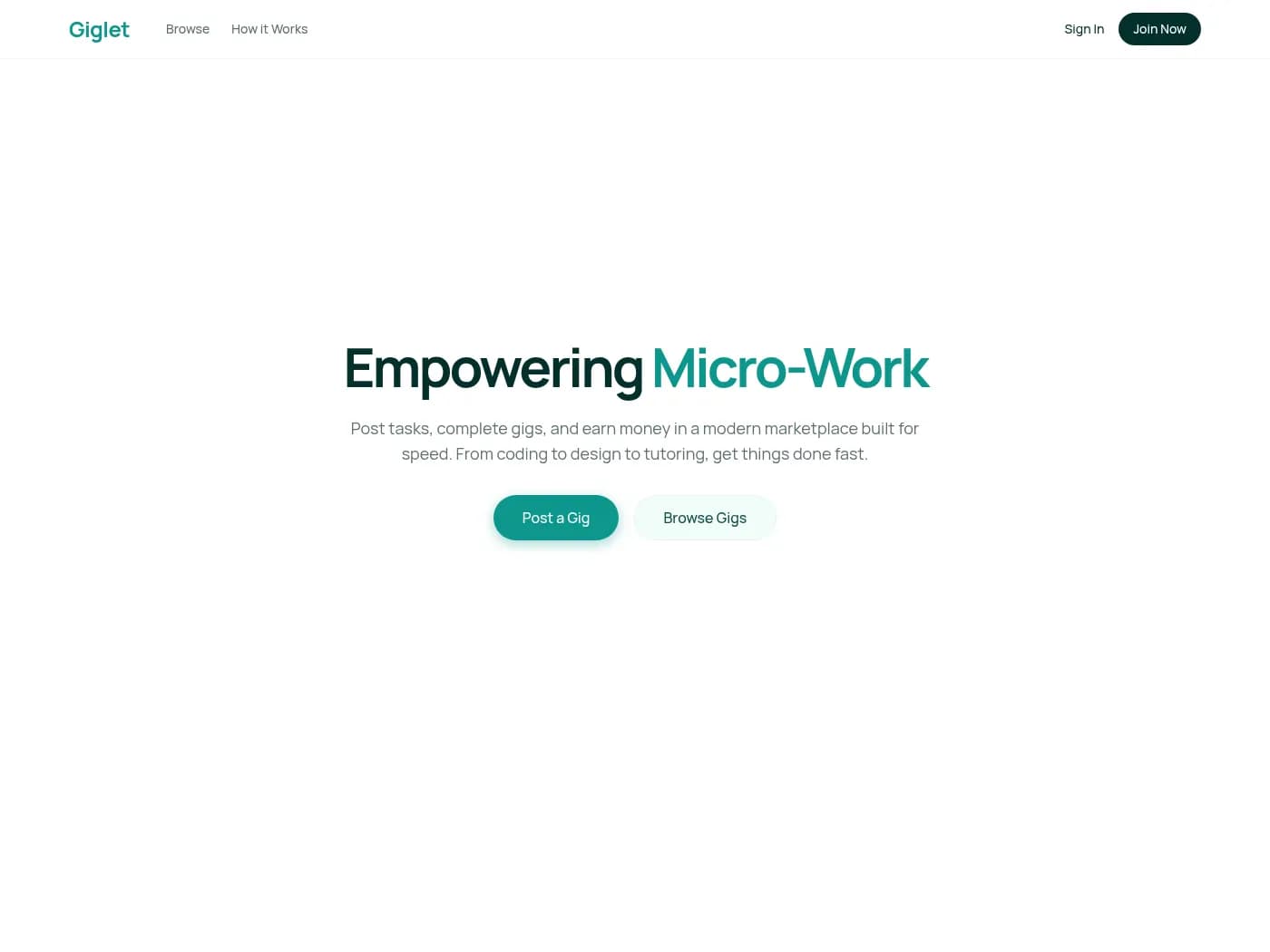 Giglet Micro-Gig Marketplace