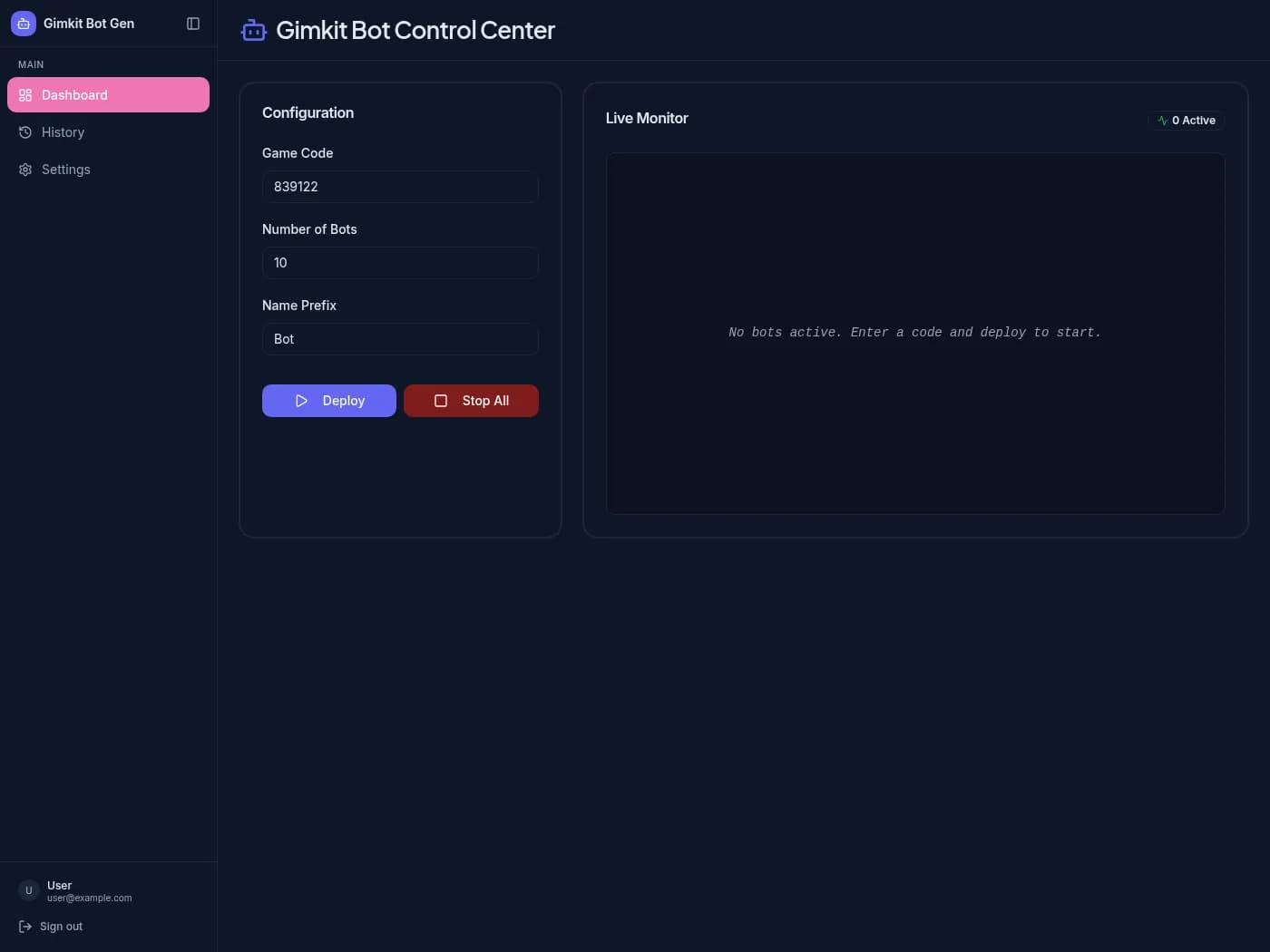 Gimkit Bot Generator