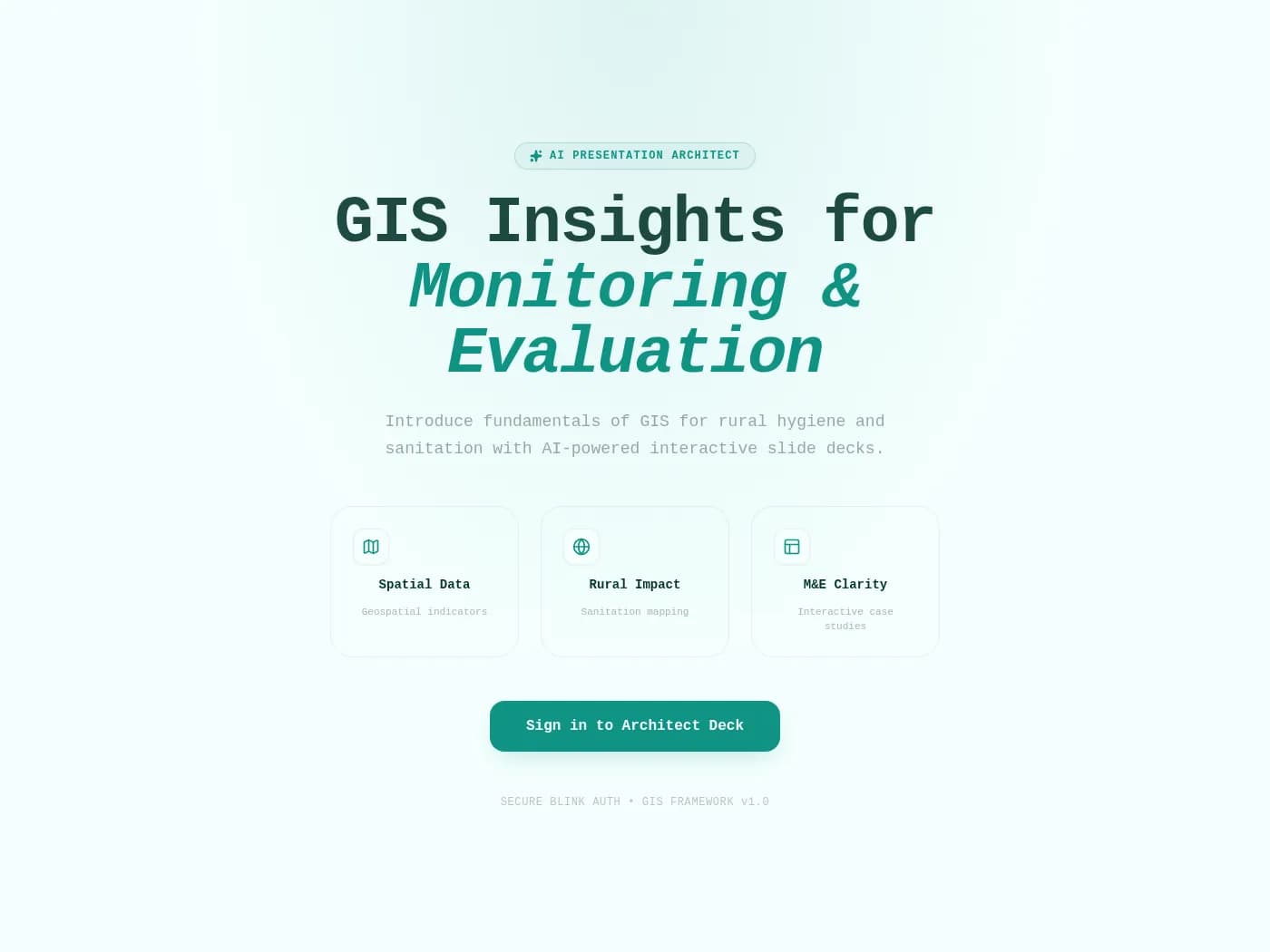GIS Insights for M&E