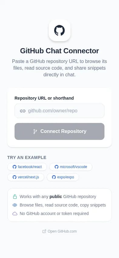 GitHub Chat Connector