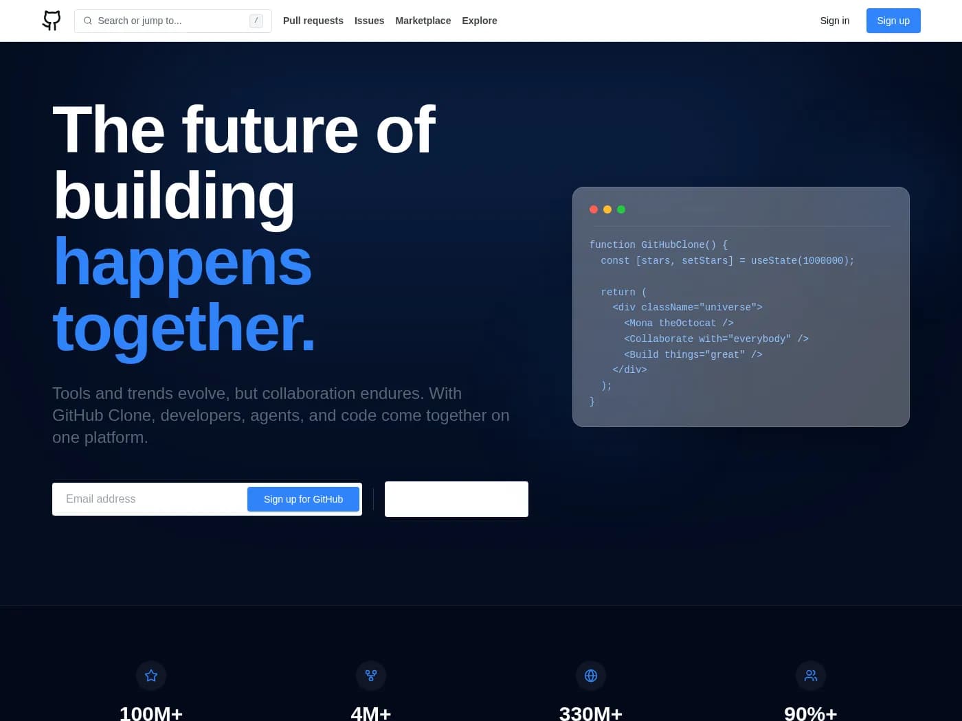 GitHub Clone