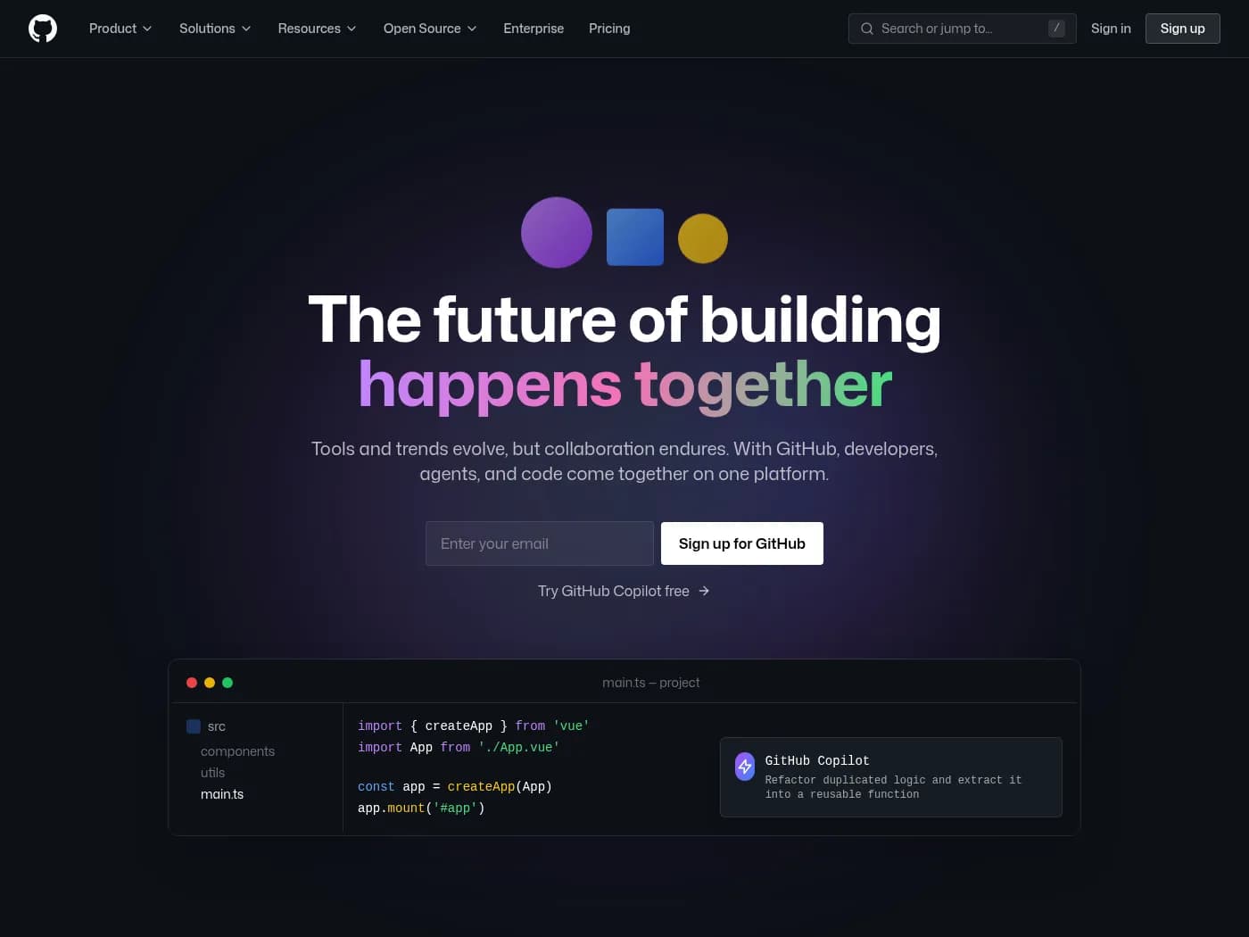 GitHub Homepage Clone