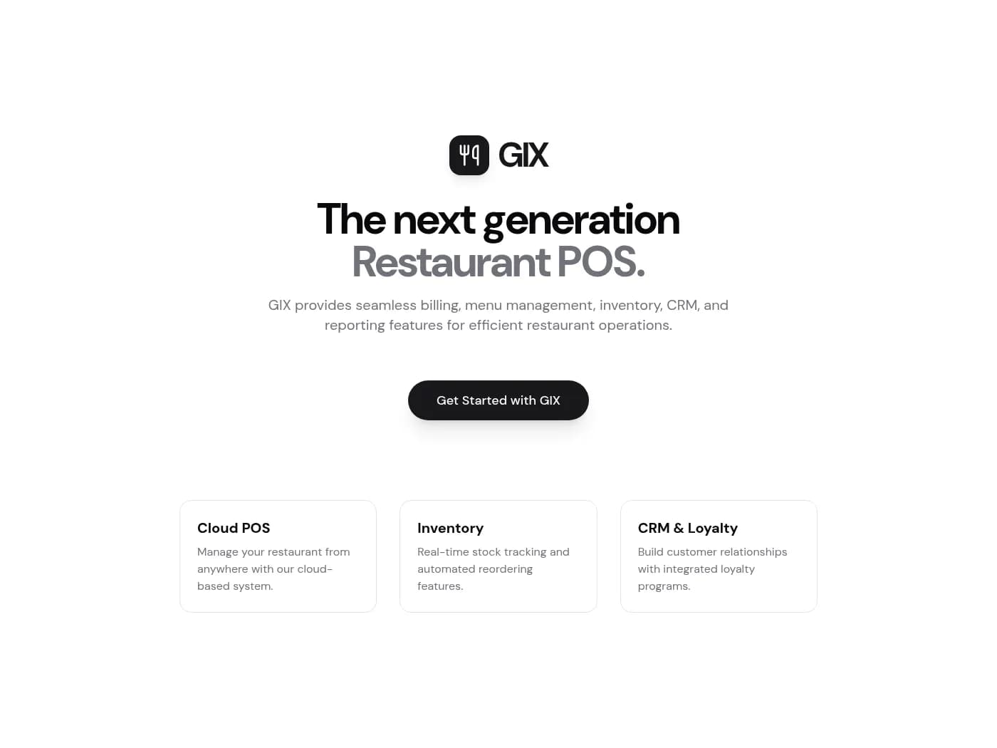 GIX Restaurant POS