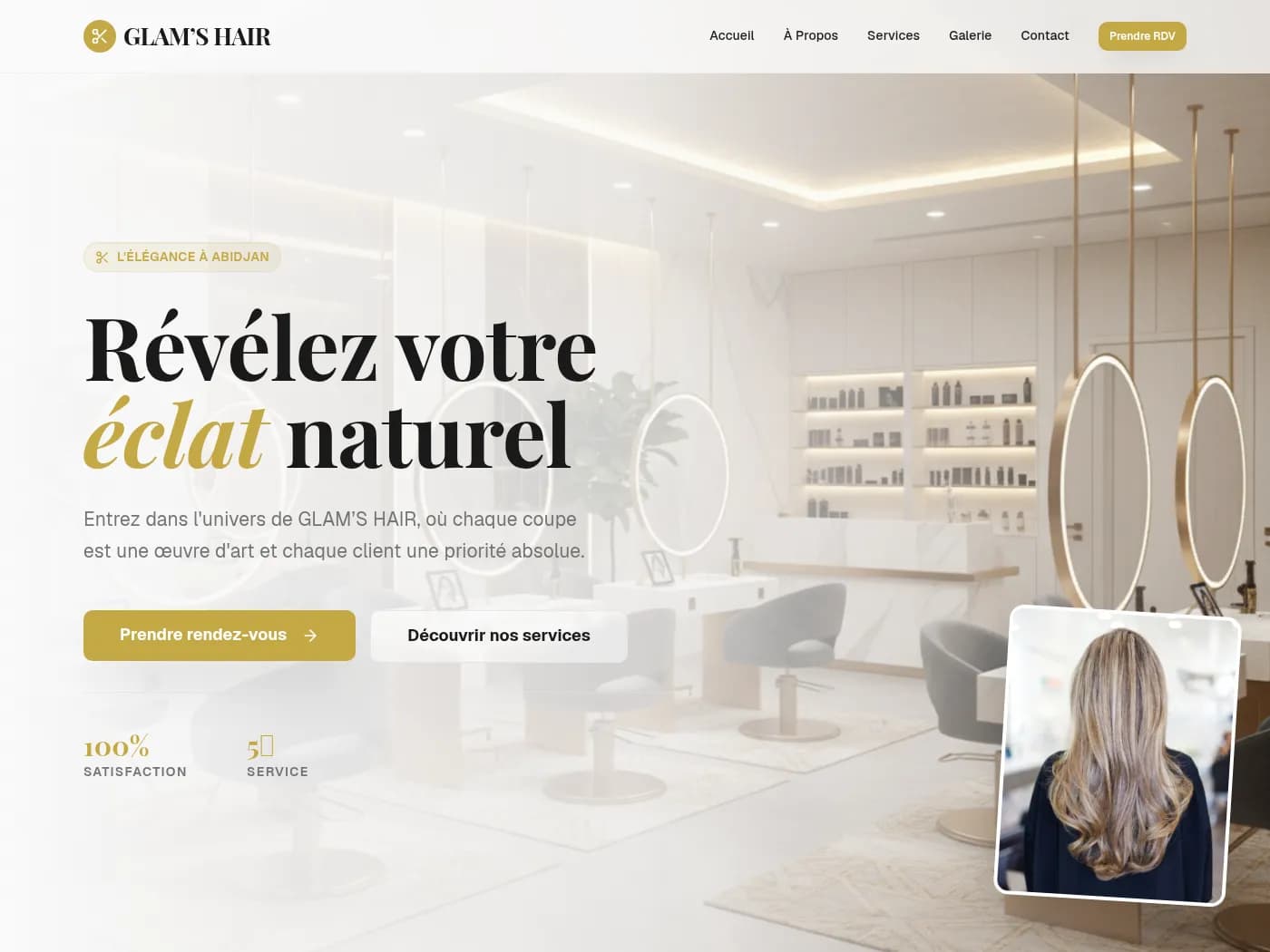 GLAM’S HAIR Website