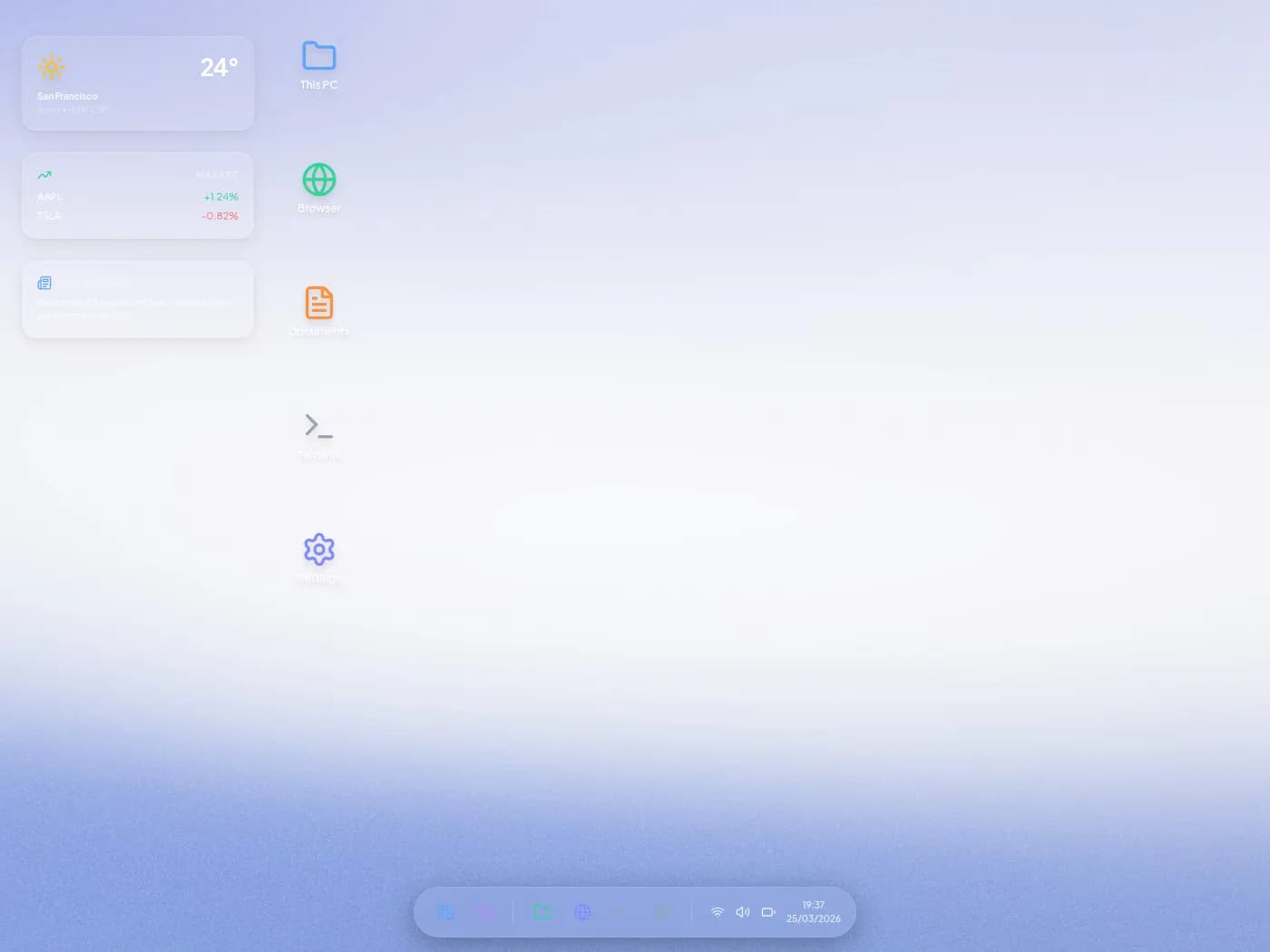 GlassDesk OS Concept