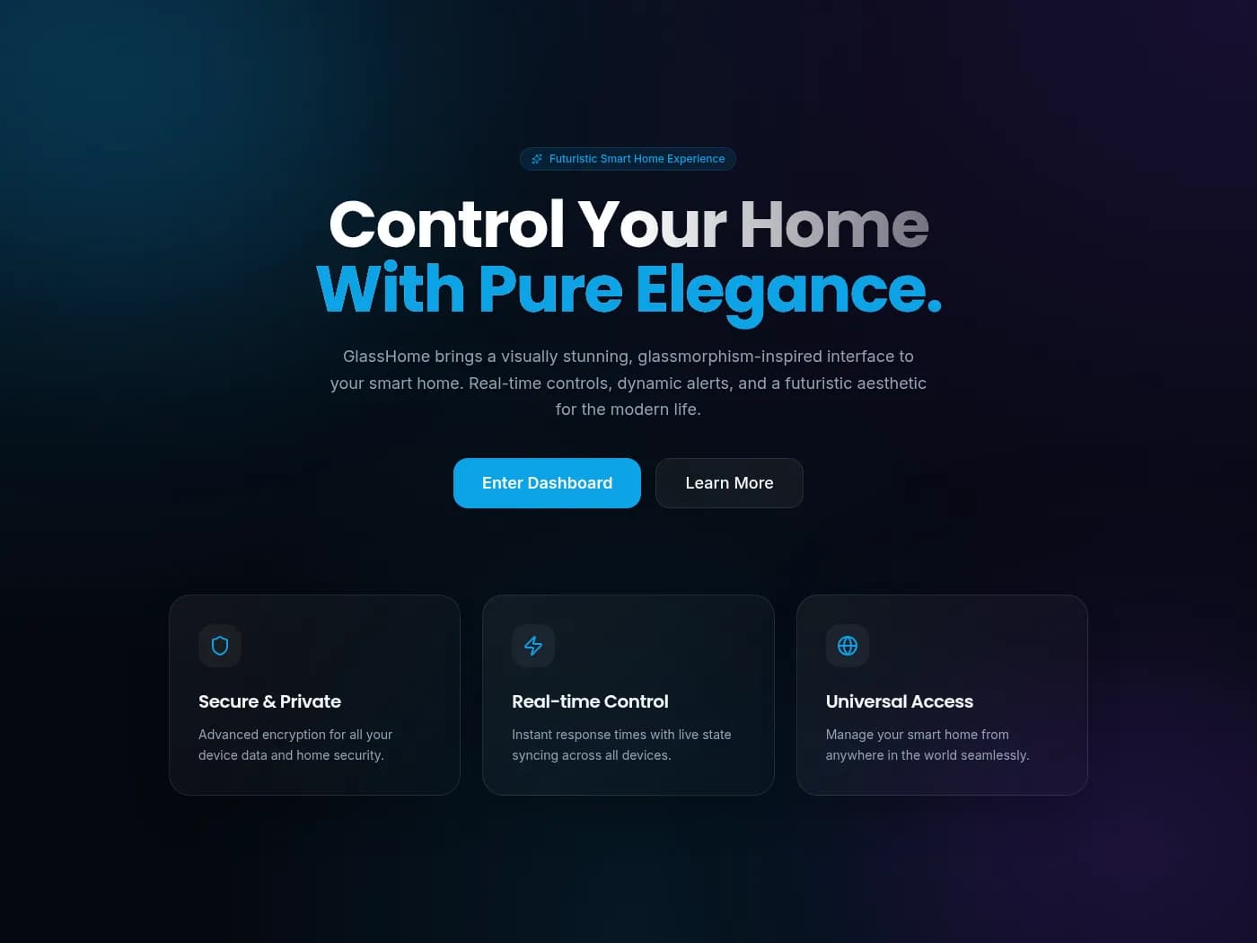 GlassHome Dashboard