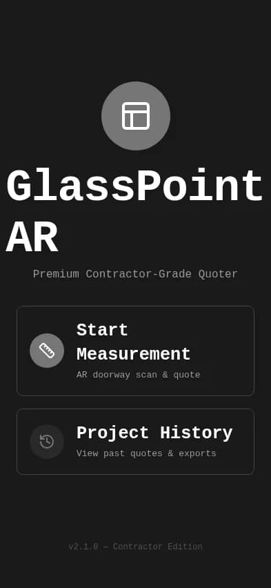 GlassPoint AR Quoter
