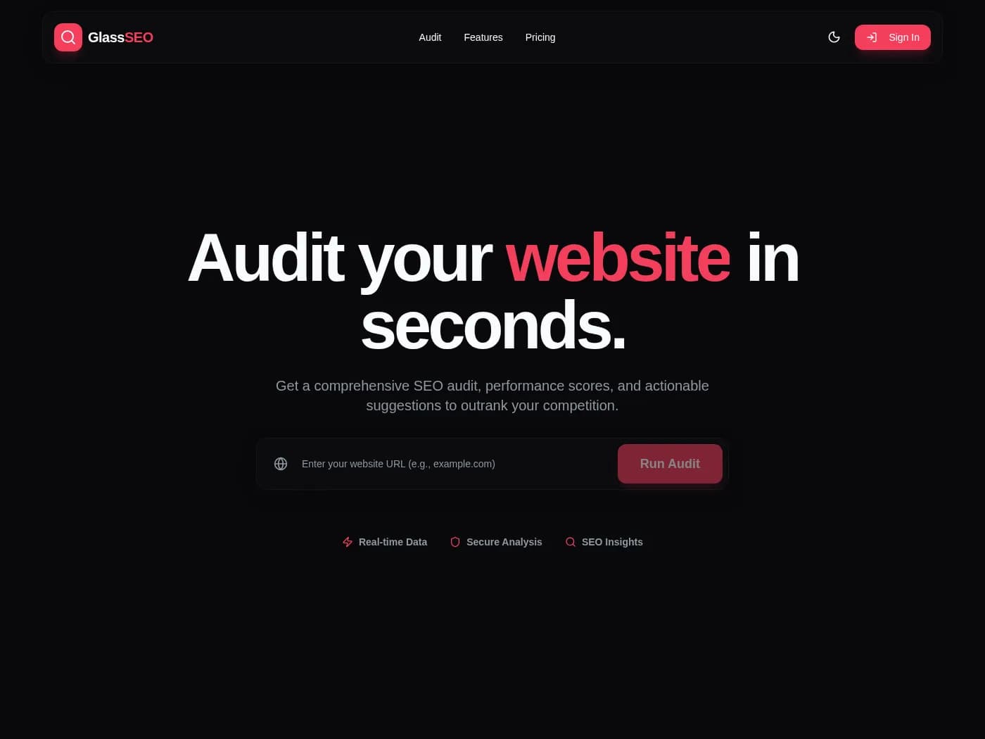 GlassSEO Audit Platform
