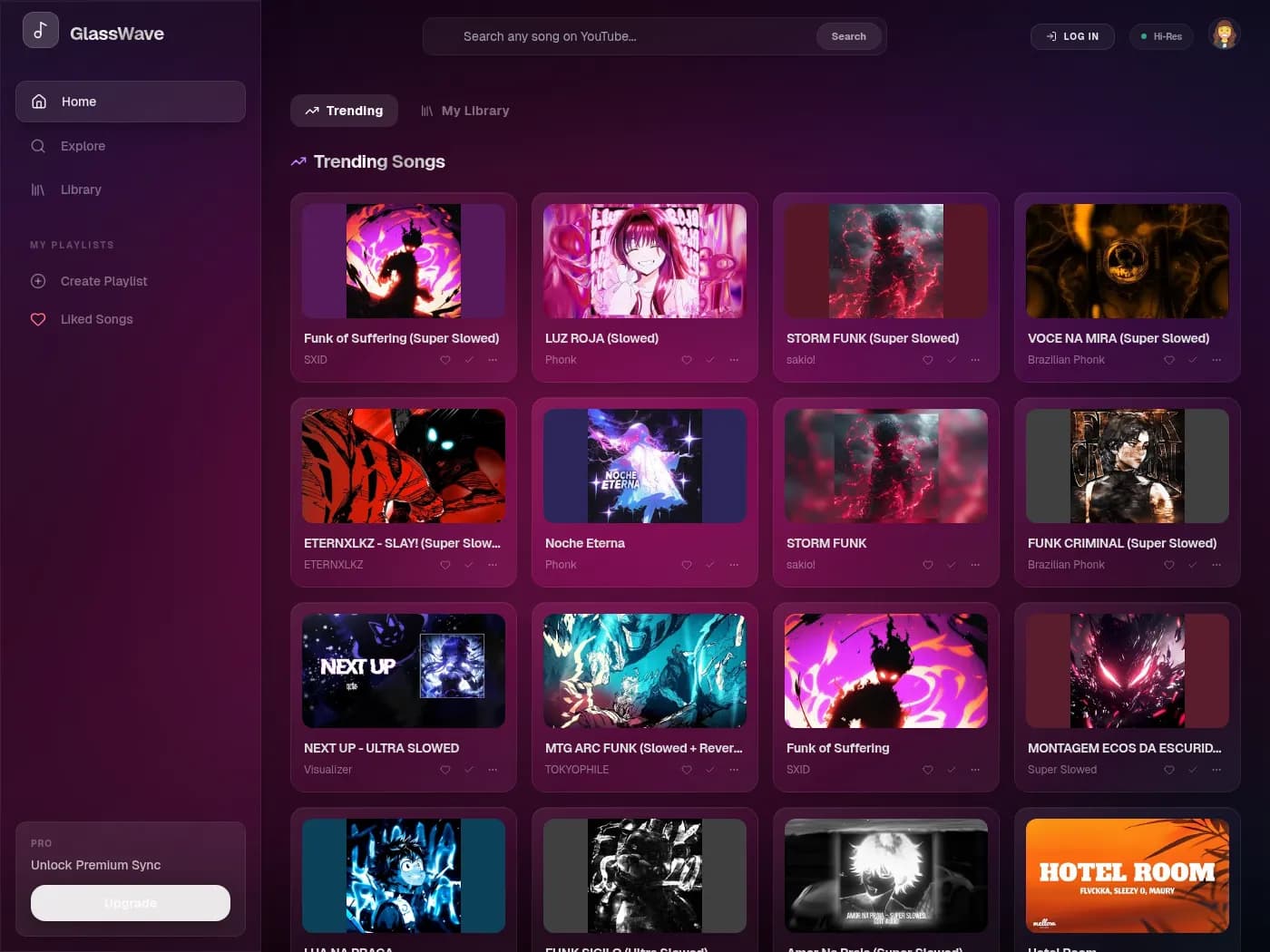 GlassWave Music Player