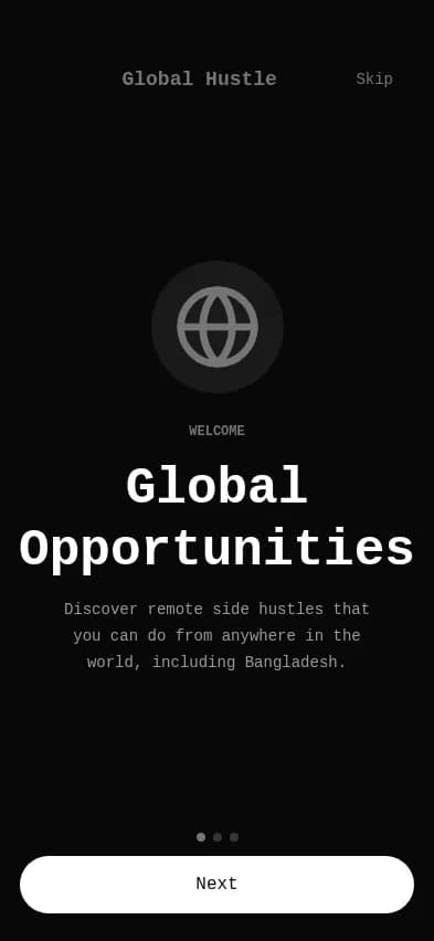Global Side Hustle Finder