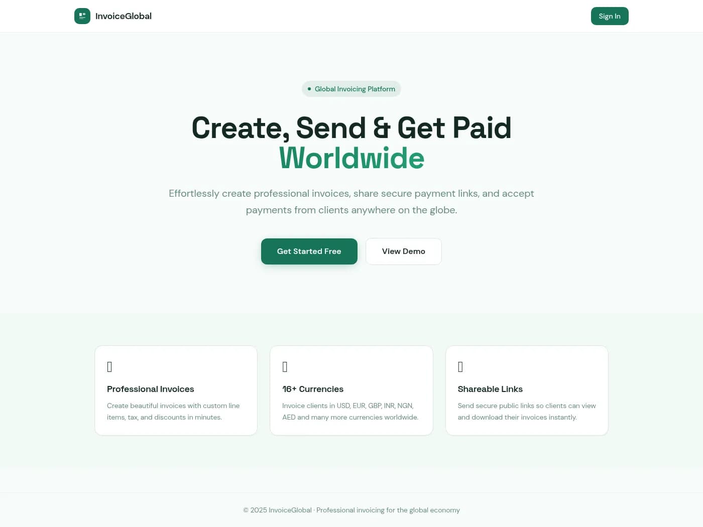 Global Invoice Maker