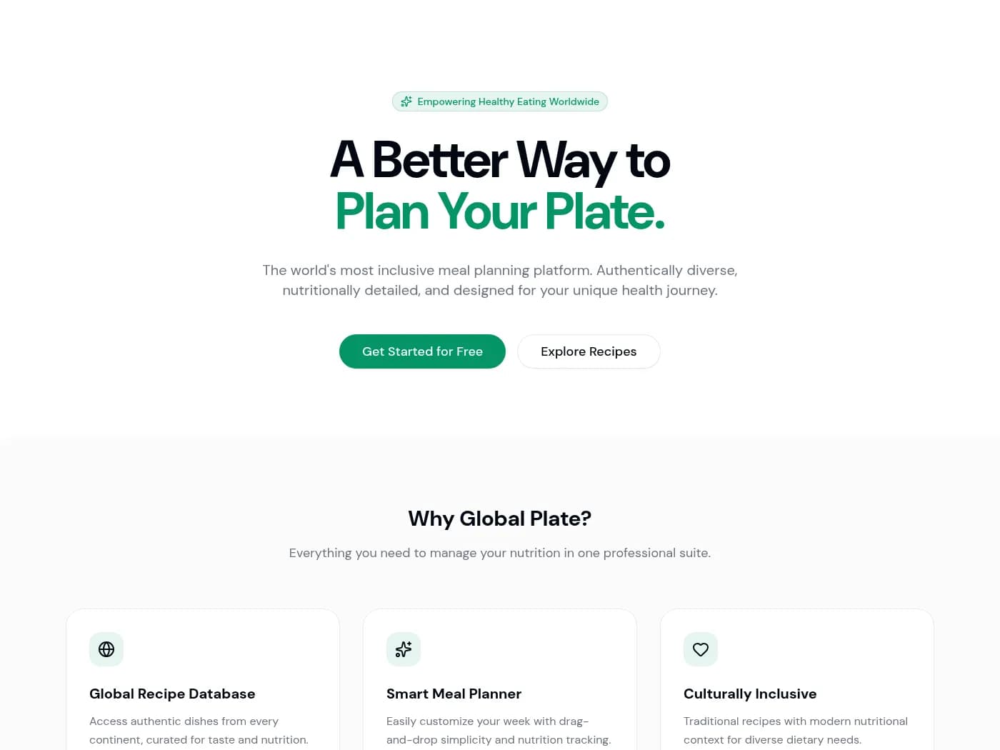 Global Plate Planner