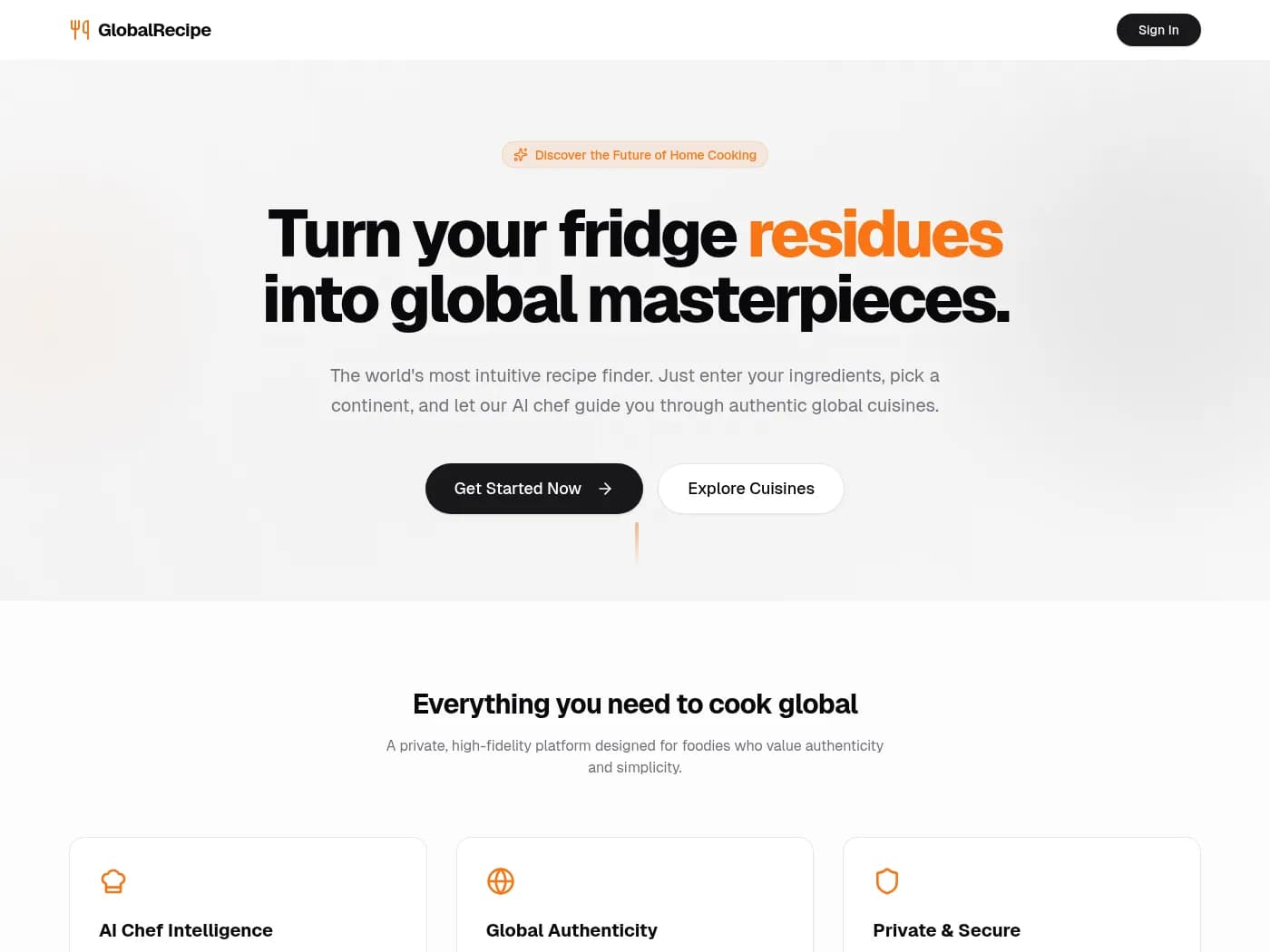 Global Recipe Finder