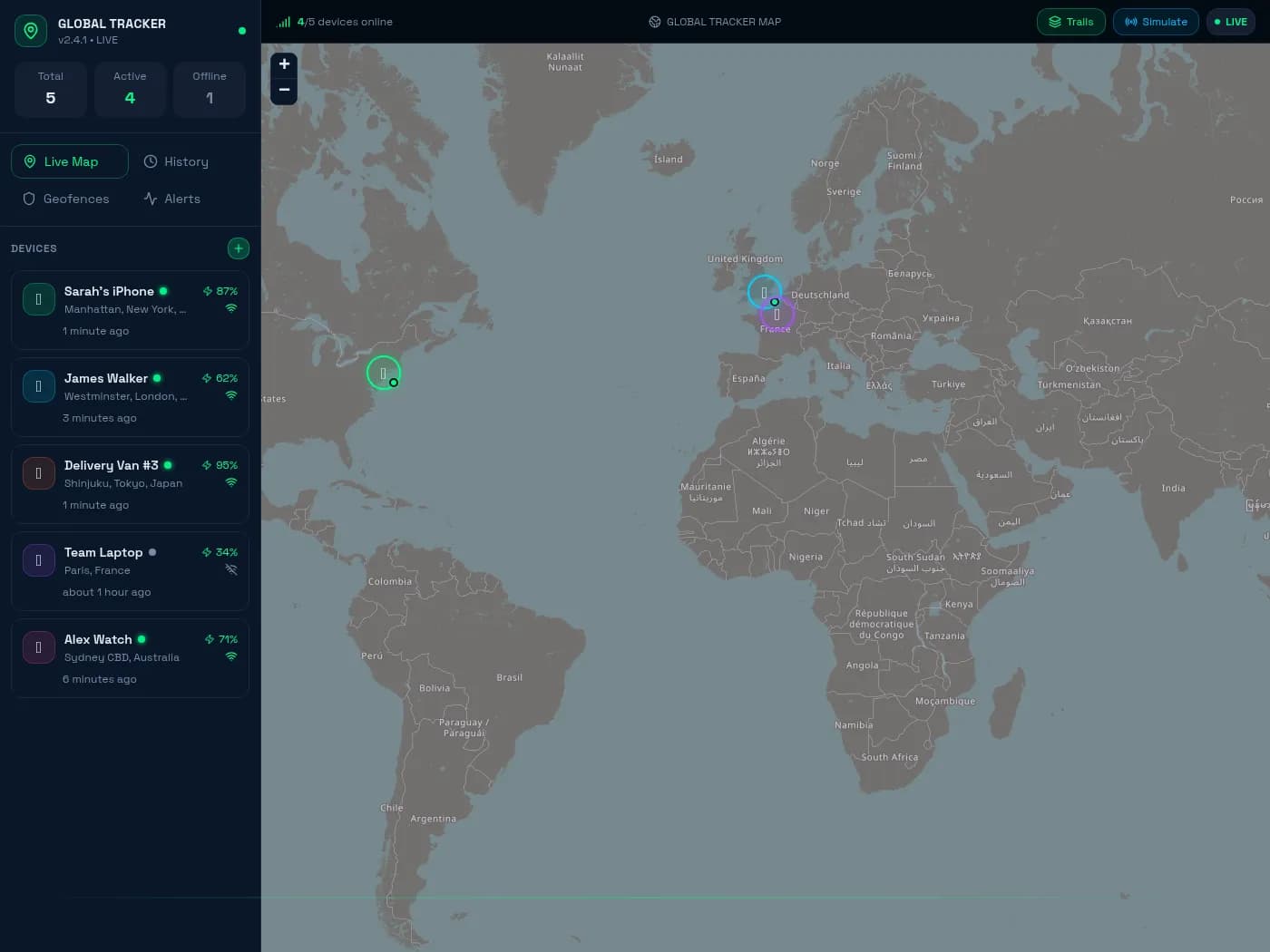 Global Tracker Map