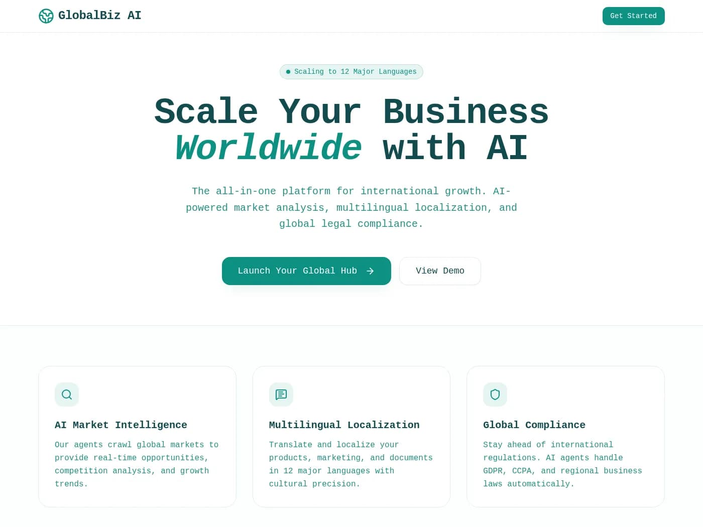 GlobalBiz AI Hub
