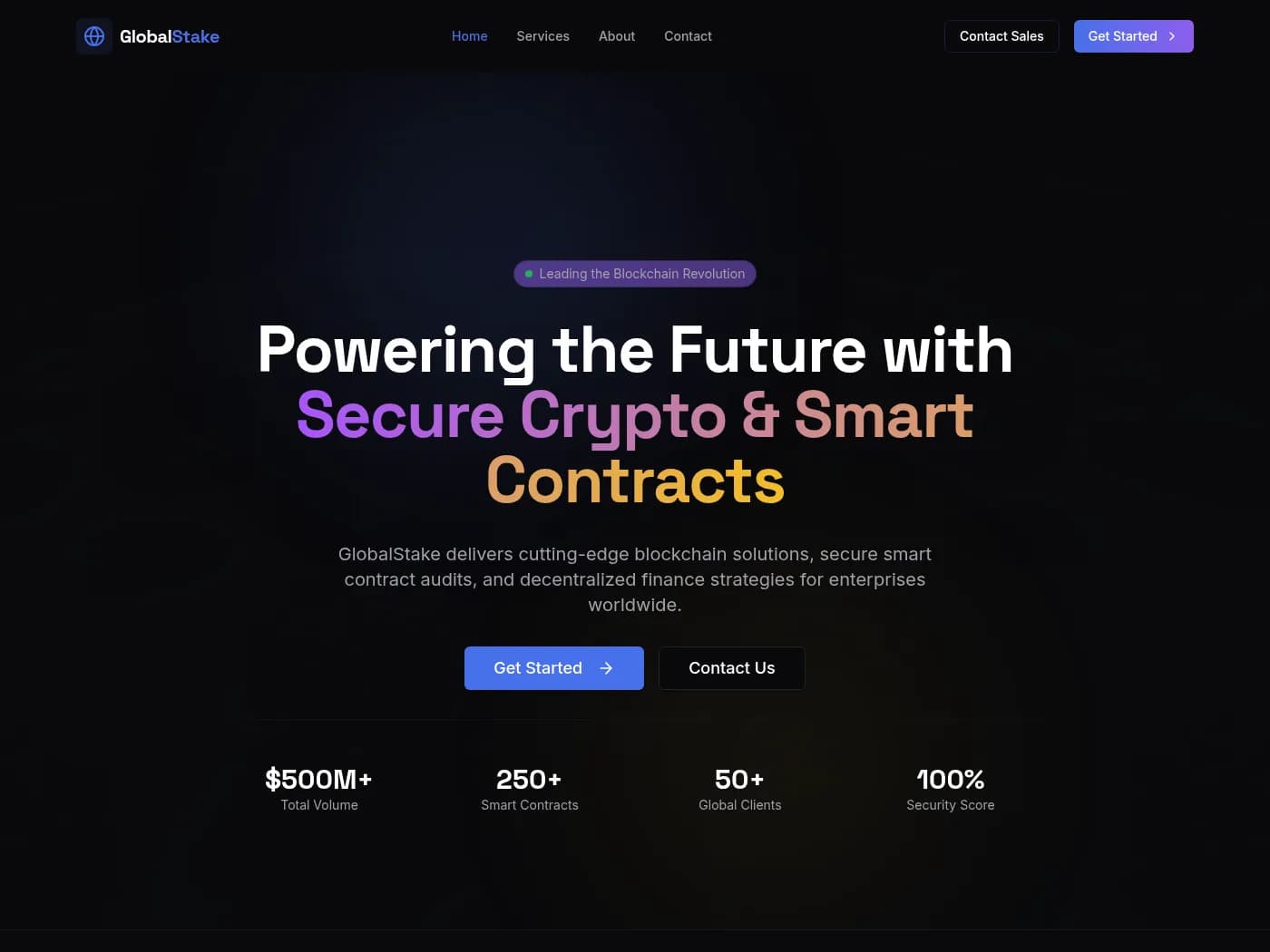 GlobalStake Corporate Site