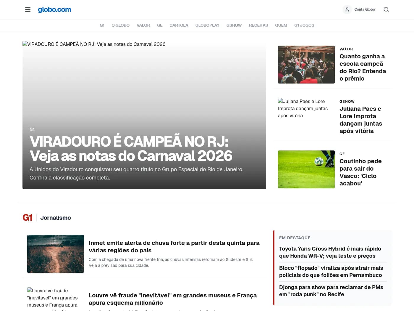 Globo News Clone