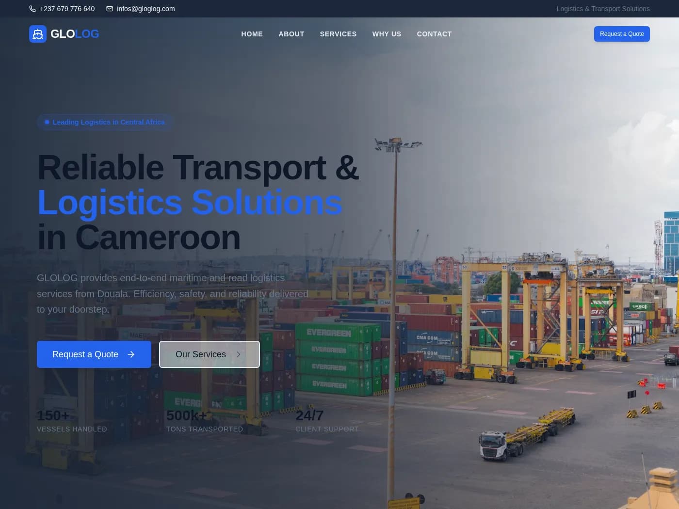 GLOLOG Transport Website