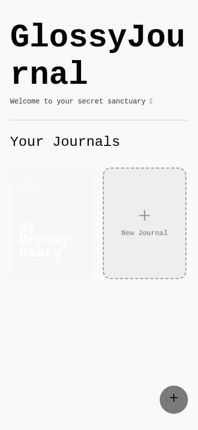 GlossyJournal Diary App