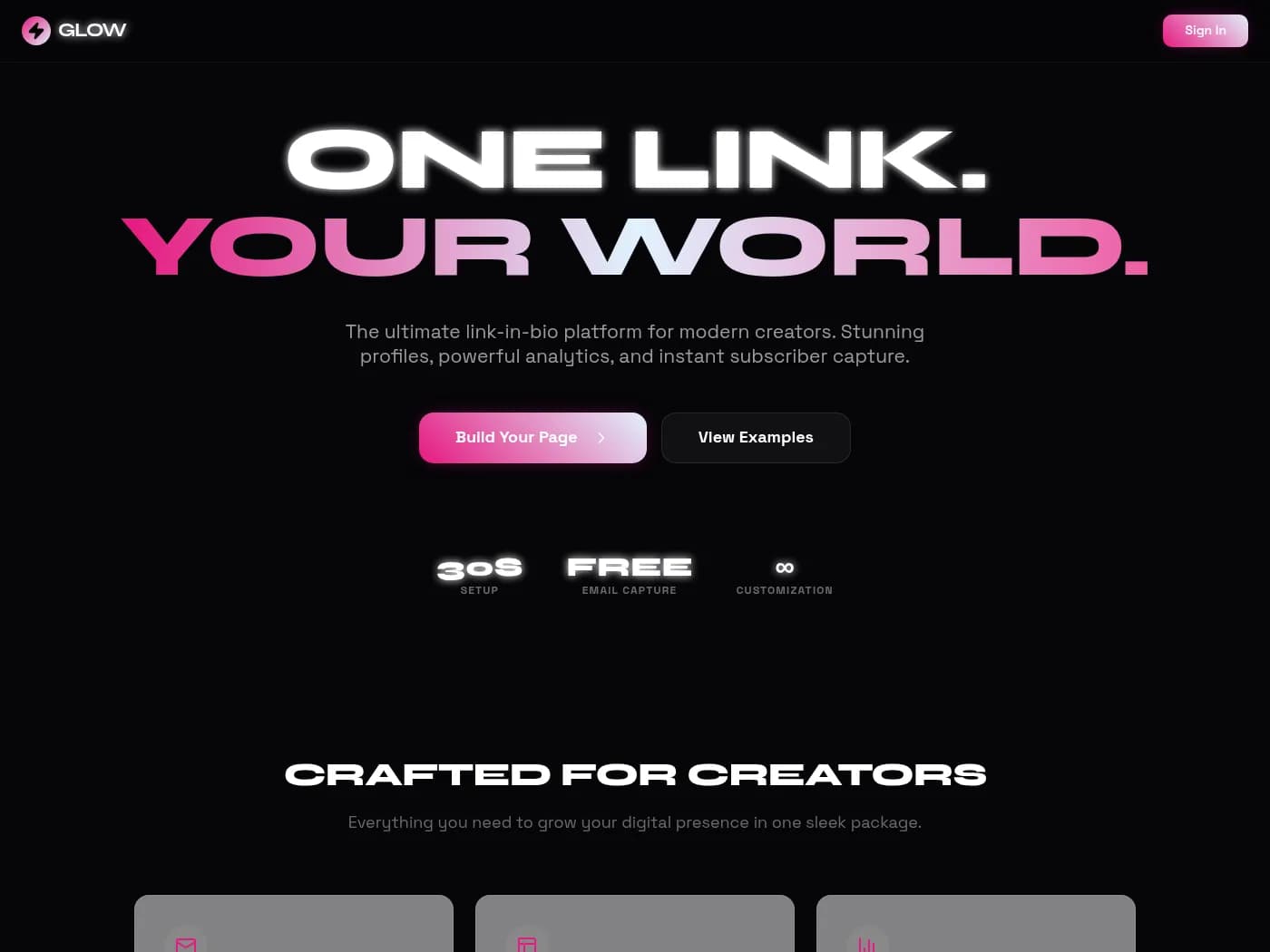 Glow Link-in-Bio